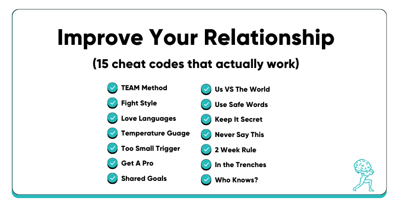 The 15 Cheat Codes For A Better Relationship